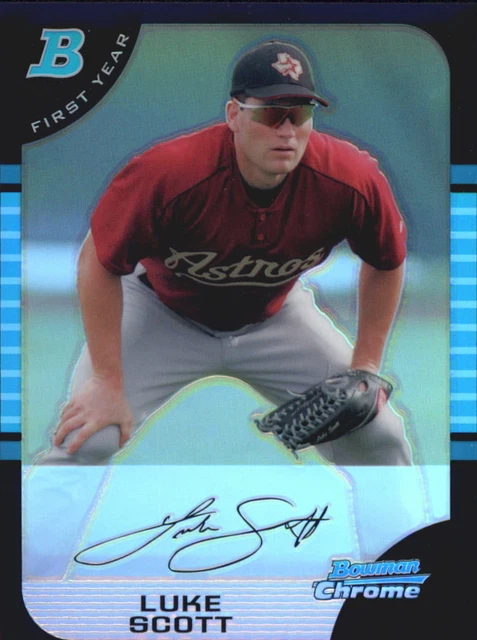 CARTE DE BASEBALL 2005 Bowman Chrome réfractors Houston Astros #187 ...