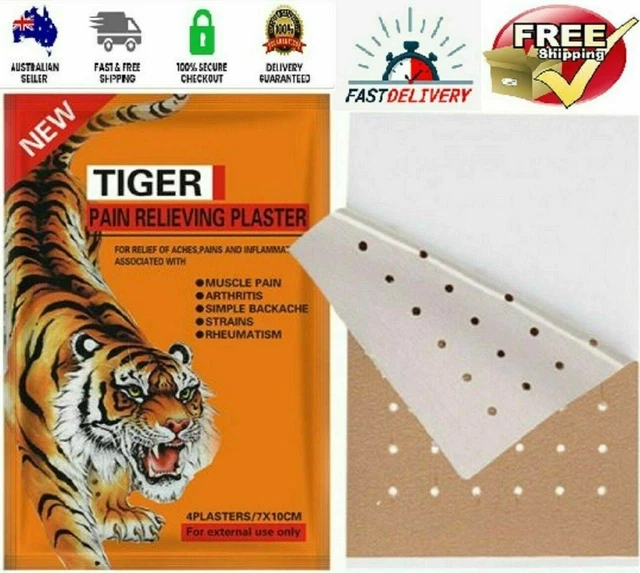 PAIN RELIEVING RED Tiger Style Plaster Patches 20 Packs Heat Therapy ...