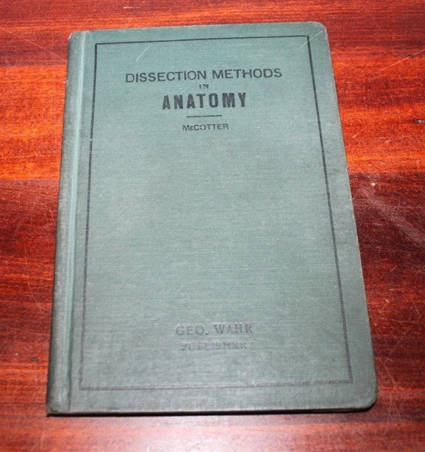 DISSECTION METHODS IN Anatomy an Outline of Dissection Designed for ...