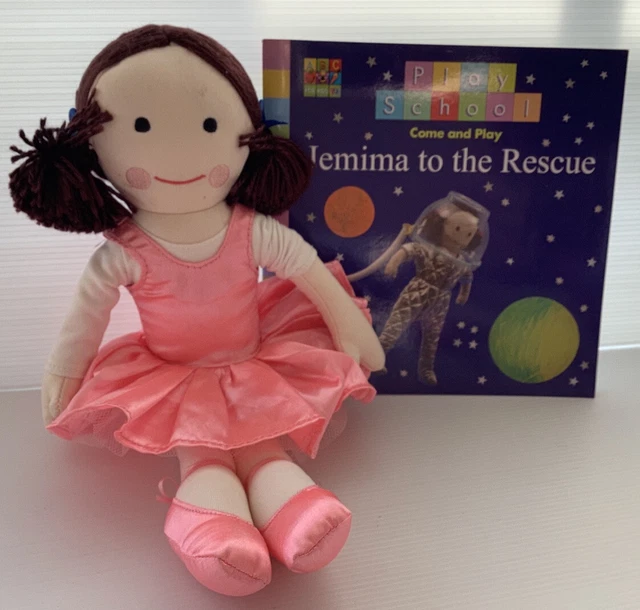 PLAY SCHOOL JEMIMA plush doll & Jemima to the rescue PB book EC As new ...