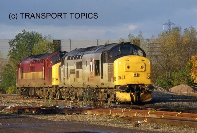 DIESEL RAILWAY PHOTO CLASS 37s 37674 & 37668 (Cat No 212-08) Didcot 22 ...