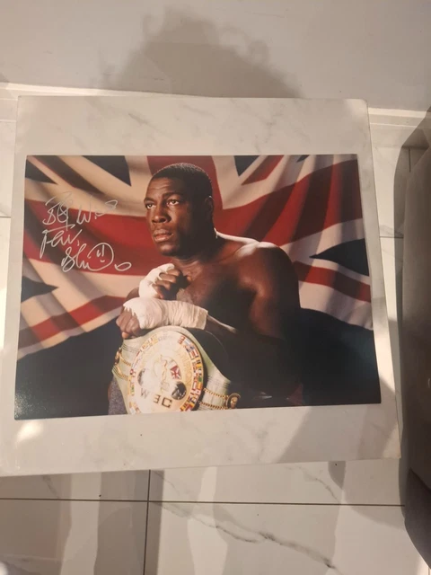 FRANK BRUNO MBE signed image with COA certificate, boxing memorabilia £ ...