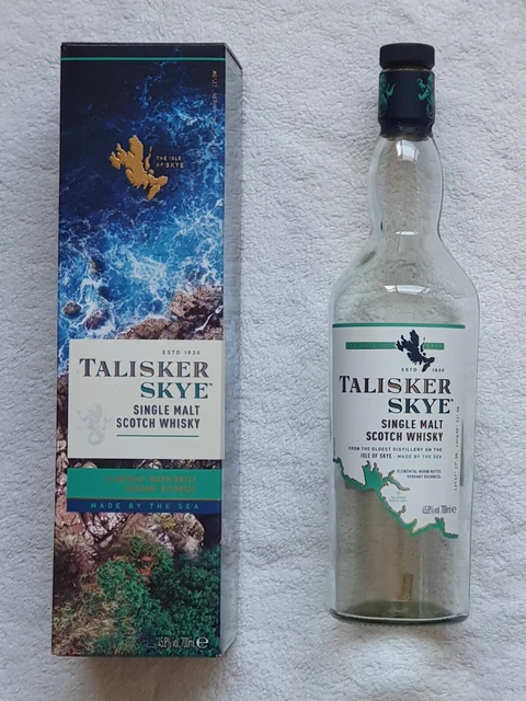 EMPTY TALISKER SKYE Single Malt Whisky Made By The Sea Bottle and Box ...