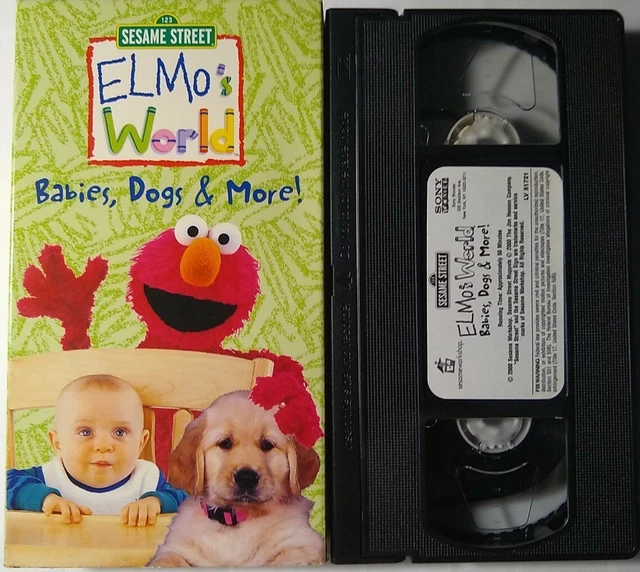 ELMO'S WORLD - Babies, Dogs & More! (VHS 2000) Sesame Street RARE HTF ...
