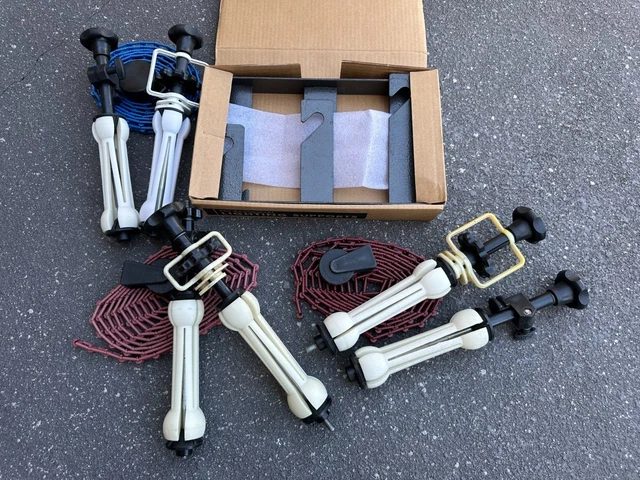 MANFROTTO TRIPPEL HOOK Brackets + Expan System 3x Sets with Chains and ...