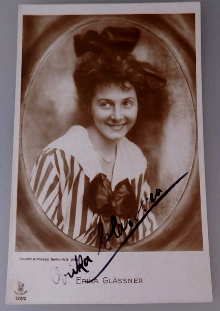 AUTOGRAMM ERIKA GLÄSSNER deutsche Schauspielerin 1918 (95498) EUR 12,90 - PicClick DE
