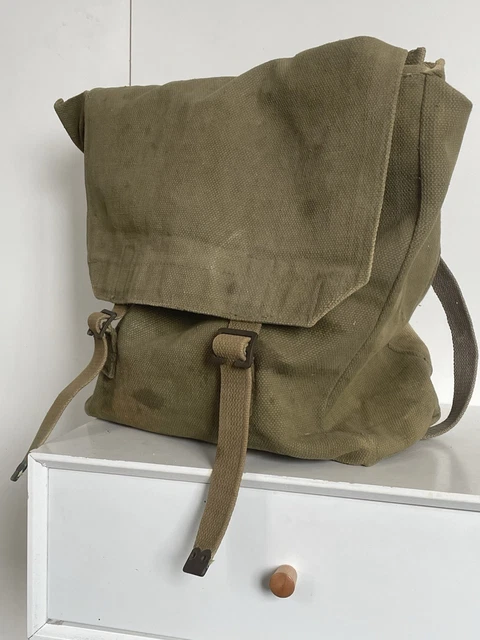 VINTAGE 1943 WW2 ^ British Military, Crow Foot, Army Canvas Rucksack. £ ...
