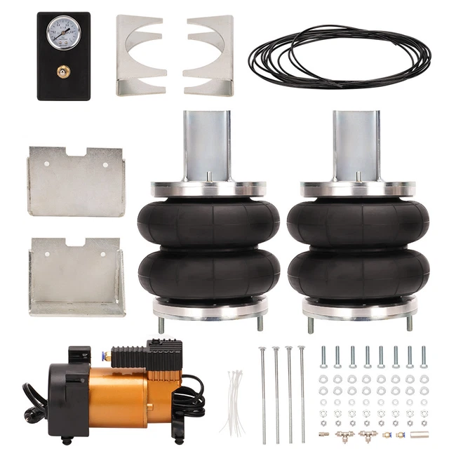 2X LUFTFEDER FEDERBALG mit 12V Kompressor Kit for Iveco Daily 35S 35L ...