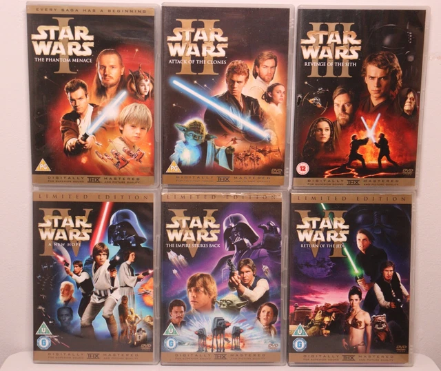 STAR WARS COMPLETE Saga Episodes I-VI Limited Edition DVD Set Digitally ...