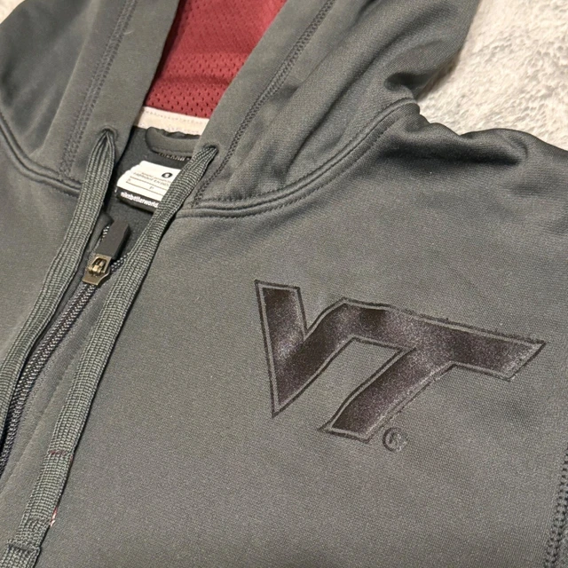 NIKE THERMA-FIT VIRGINIA Tech Hokies Full Zip Hoodie Mens Size S Grey ...