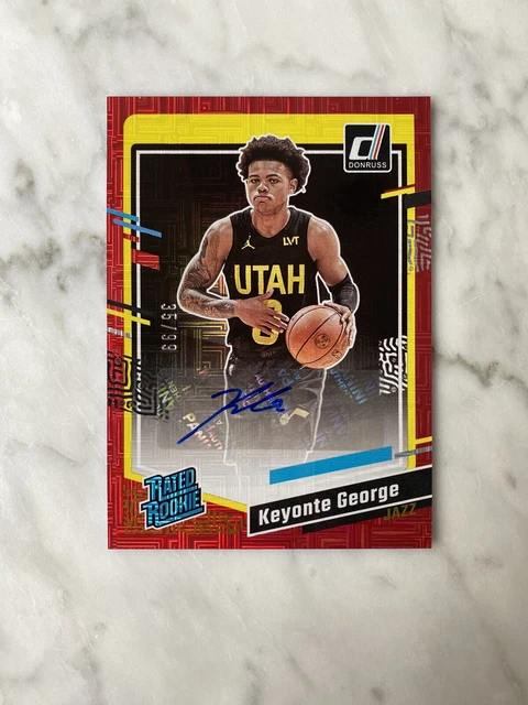 2023-24 DONRUSS KEYONTE George Red Choice Rated Rookie RC autografo/99 ...
