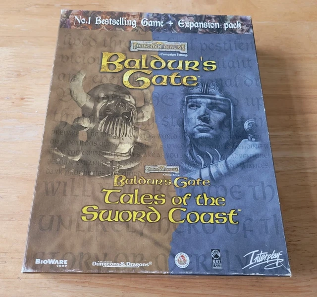 BALDURS GATE AND TALES OF THE SWORD COAST - Big Box with map. PC CD-ROM ...