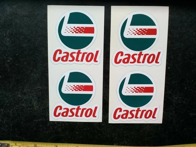 CASTROL OIL, X4 Decal Logo Vinyl Stickers. New old stock. 2.5 inches. £ ...