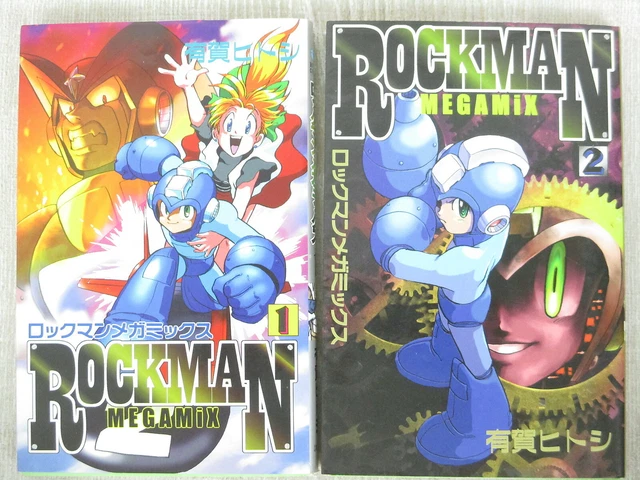 ROCKMAN MEGAMIX MEGA Man Manga Comic Complete Set 1&2 HITOSHI ARIGA ...