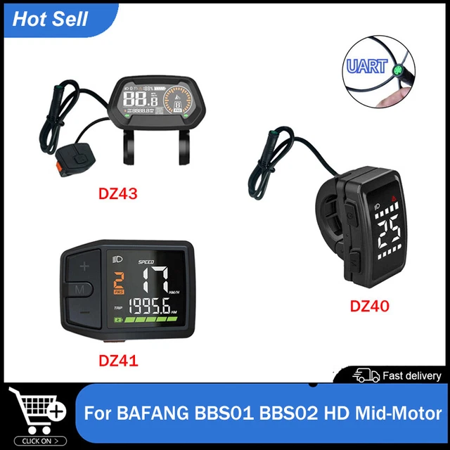 ÉCRAN LCD POUR BAFANG BBS01 BBS02 HD moteur central protocole UART 24V ...