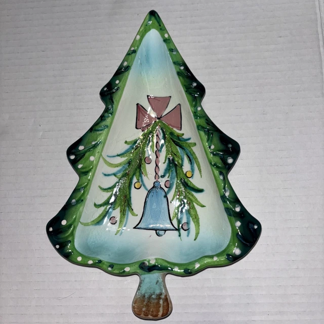 VINTAGE HOLT HOWARD 1959 Christmas Tree Candy Nut Trinket Dish Bell ...