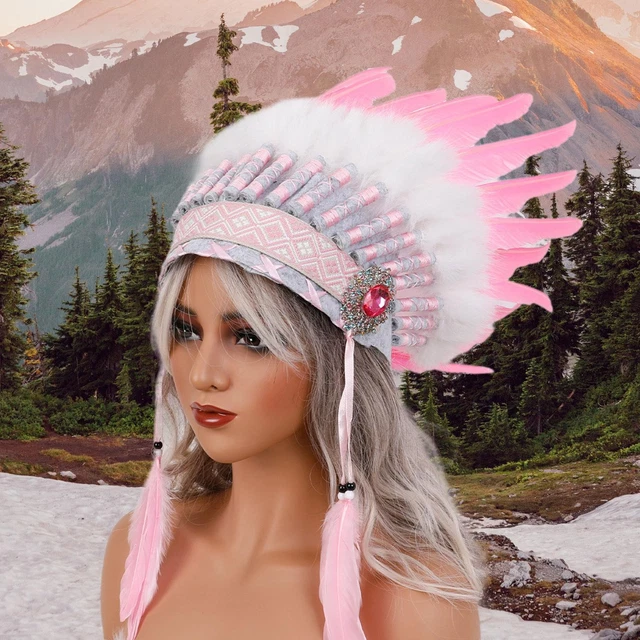 INDIAN INSPIRED FEATHER Headdress Hair Accessories for Dressing up Roles Play £33.67 - PicClick UK