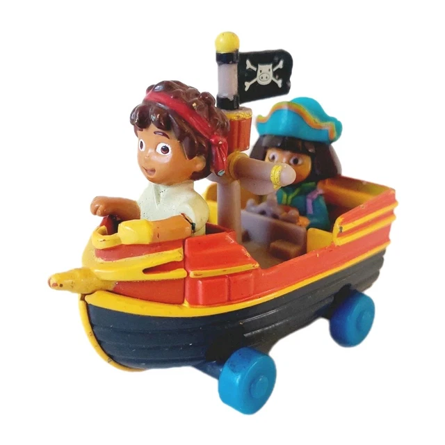 DORA THE EXPLORER and Diego Diecast Pirate Ship Viacom Learning Curve ...