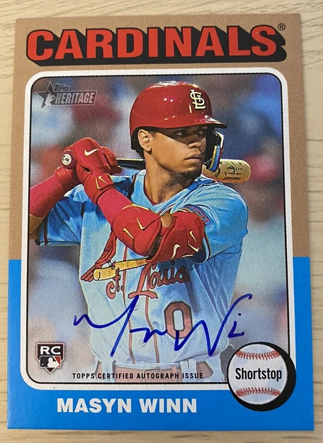 2024 TOPPS HERITAGE Masyn Winn Rc On Card Auto Cardinals $46.99 ...