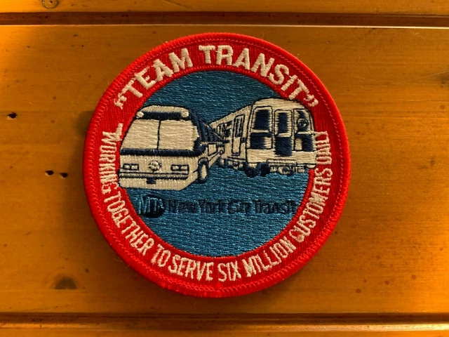 TEAM TRANSIT MTA Vintage Collectible Embroidered Cloth Uniform Patch ...