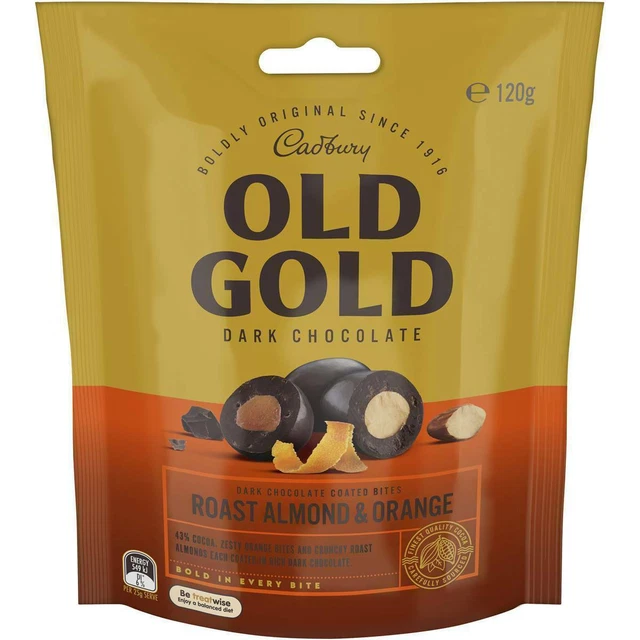 CADBURY OLD GOLD Dark Chocolate Almond & Orange Bites 120g £6.43 ...