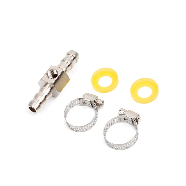 3/8”FUEL LINE FUEL Pressure Gauge Sensor T-Fitting Adapter Connector ...
