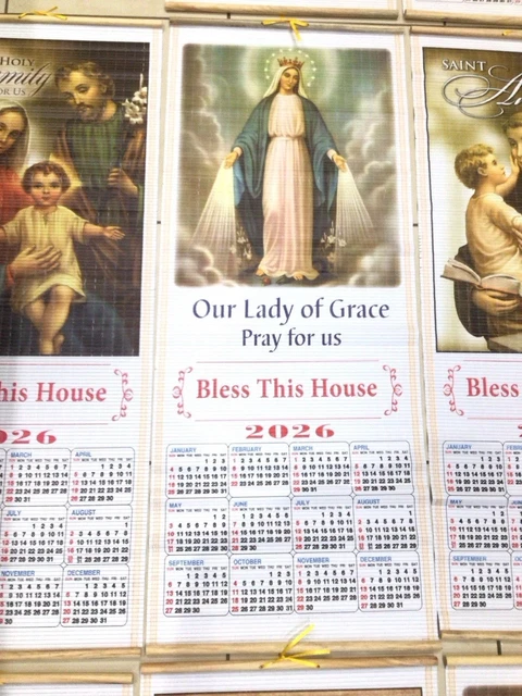 RELIGIOUS JESUS 2026 Calendar Selection Scroll Blessings Amazing Grace ...