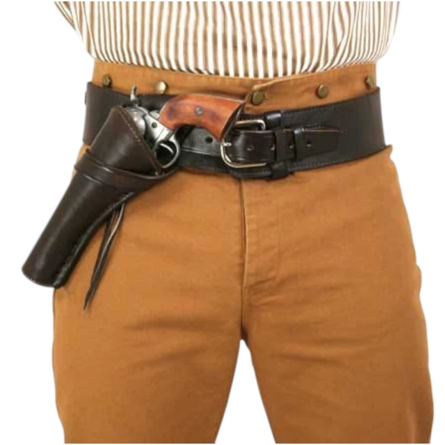 WILD WEST GUN Belt Holster Old Western Cowboy Leather Pistol Revolver ...