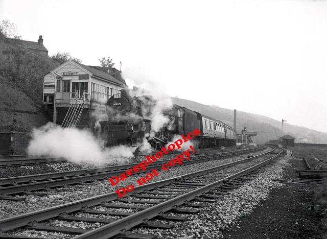B&W TRAIN / Railway Negative (6x4cm) 44857 - 09.17 Leeds to Blackpool ...