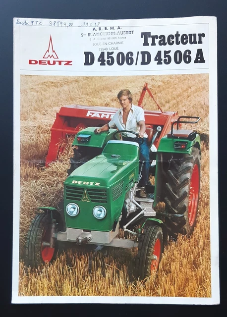 PROSPETTO TRATTORE BROCHURE Deutz D4506 Khd Brochure 21x30cm 3 Pagine ...