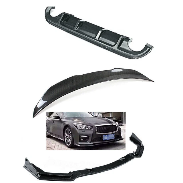 FRONT SPOILER REAR Bumper Diffuser Truck Wing Lip For Infiniti Q50 2014 ...