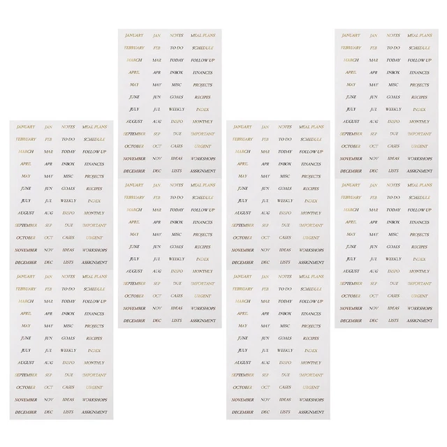 32 BLÄTTER VON Scrapbook Letter Stickers Notebook Plan Stickers ...