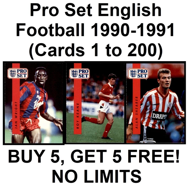 PRO SET ENGLISH Football 1990-1991 (Cards 1 to 200) **Please Select ...