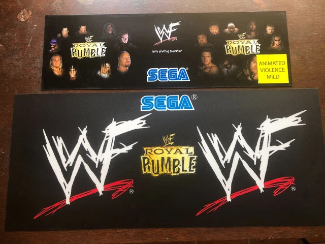 NOS SEGA WWF Royal Rumble Control Panel Overlay and Marquee Translite ...
