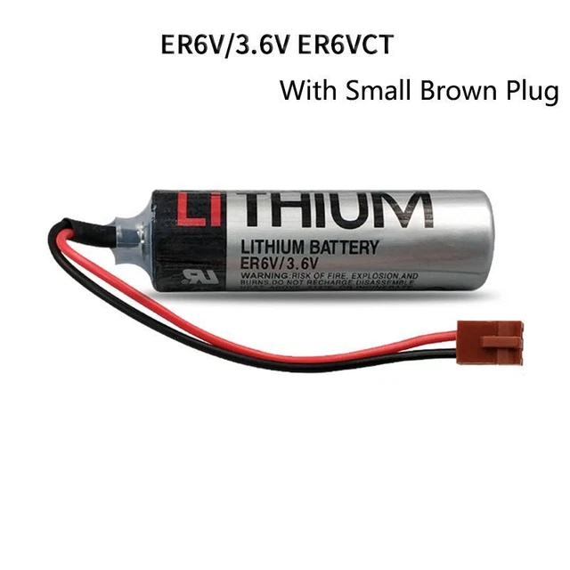 20PCS 2000MAH ER6V/3.6V PLC Battery for ER6VCT ROBOT OTC+Small Brown ...