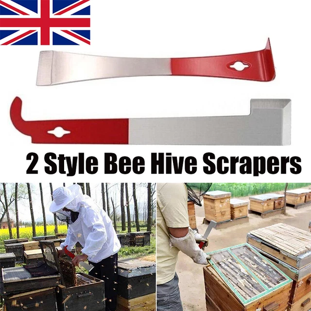 STAINLESS STEEL BEE Hive Tool J Hook Bee Frame Lifter and Scraper ...