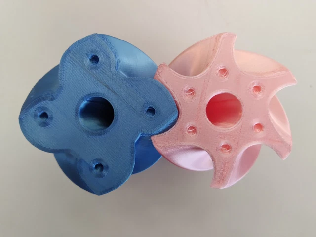 TWIN SCREW COMPRESSOR Rotors - 3d Printed - Male / Female ...