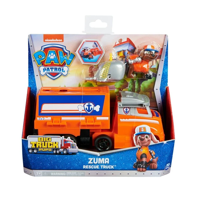 NEW PAW PATROL Big Truck Pups Zuma's Rescue Truck & Figure Free ...