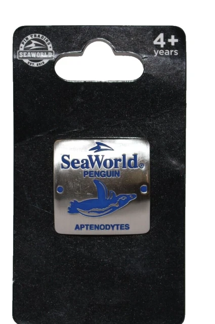 SEAWORLD PENQUIN APTENODYTES Square Pin Silver Noc £16.54 - PicClick UK