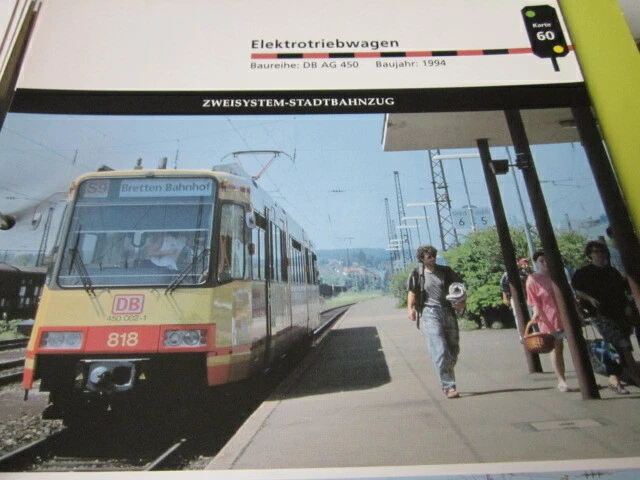 ELEKTROTRIEBWAGEN LOKAUFRISS DRG 60 DBAG 450 Zweisystem Stadtbahnzug ...