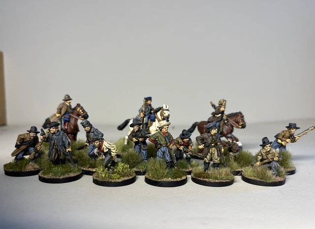 28MM PERRY MINIATURES American Civil War Dismounted And Mounted Cavalry ...