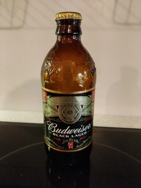 NEW LIMITED EDITION Budweiser Black Lager Anheiser Busch Bottle empty ...