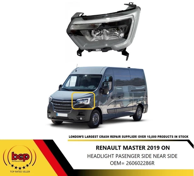 RENAULT MASTER 2019 - 2023 Front Headlight Headlamp Lh Left Passenger ...