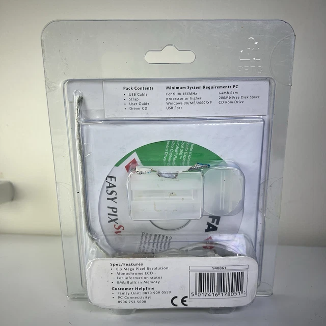 AGFA EASY PIX SV Compact Digital Camera 2.0 MP Silver Brand New Sealed ...