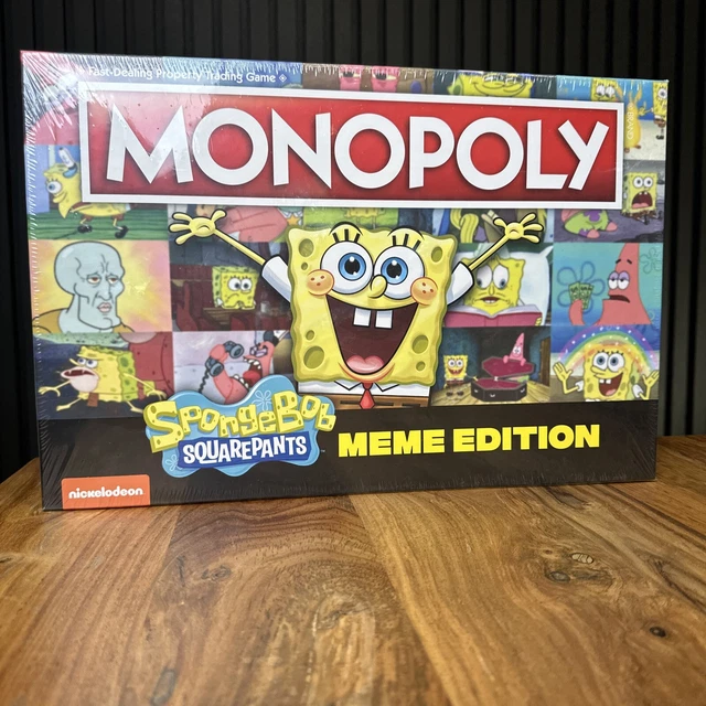 SPONGEBOB SQUAREPANTS MEME Edition Monopoly Board Game - New / Sealed £ ...