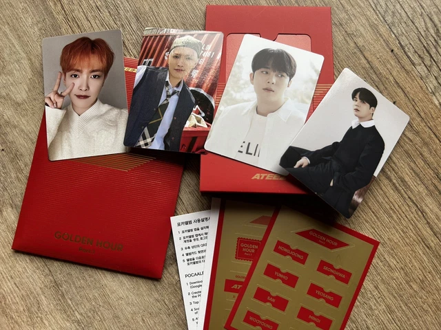 ATEEZ GOLDEN HOUR Poca Album Full Inclusions Photocards Hongjoong ...