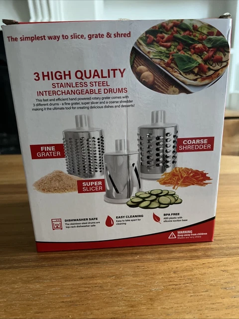 MERLIN MULTI-SLICE ROTARY Cheese Grater & Vegetable Slicer Mandoline ...