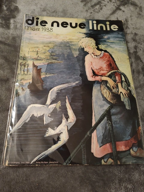 DIE NEUE LINIE MARCH/MARZ 1938 German WW2 Bauhaus Art/Fashion Magazine ...
