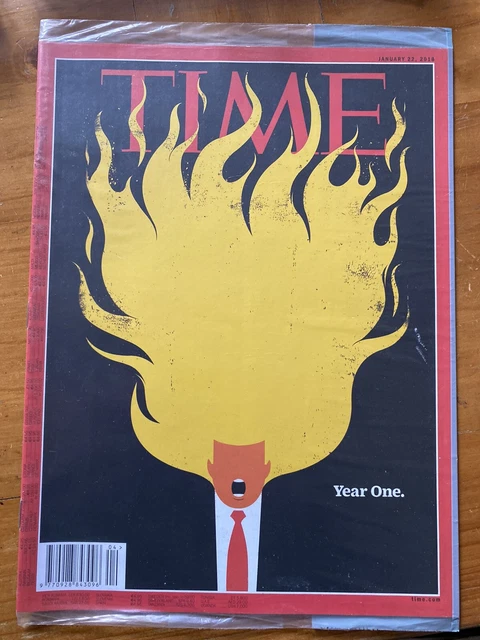 TIME MAGAZINE 2018 Donald Trump Year One Edel Rodriguez Cover Art NEW ...