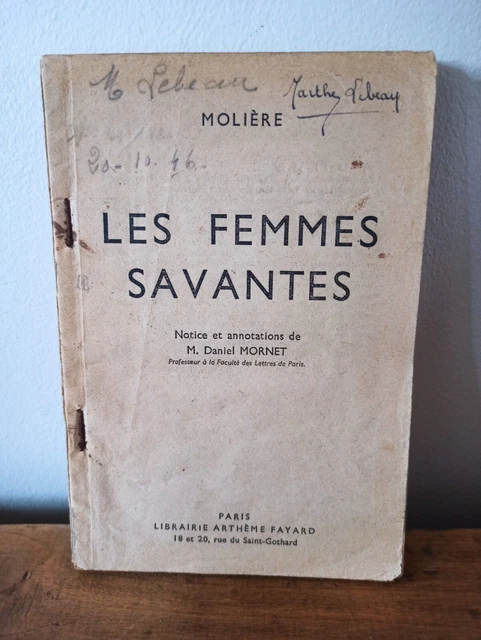 LES FEMMES SAVANTES Molière Edition Arthème Fayard "Les Meilleurs ...